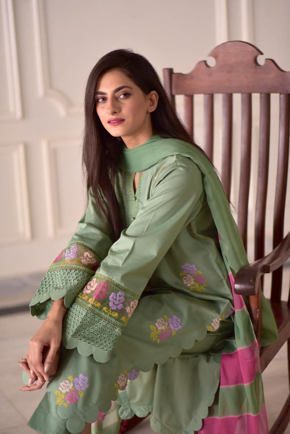 EID SPECIAL BLOSSOM LUXURY COTTON 3PC – Stitch Closet